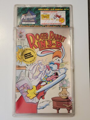 Treat Pedigree Limited Ed Disney 3D Comic 2 New 1992 Donald Duck Roger ...