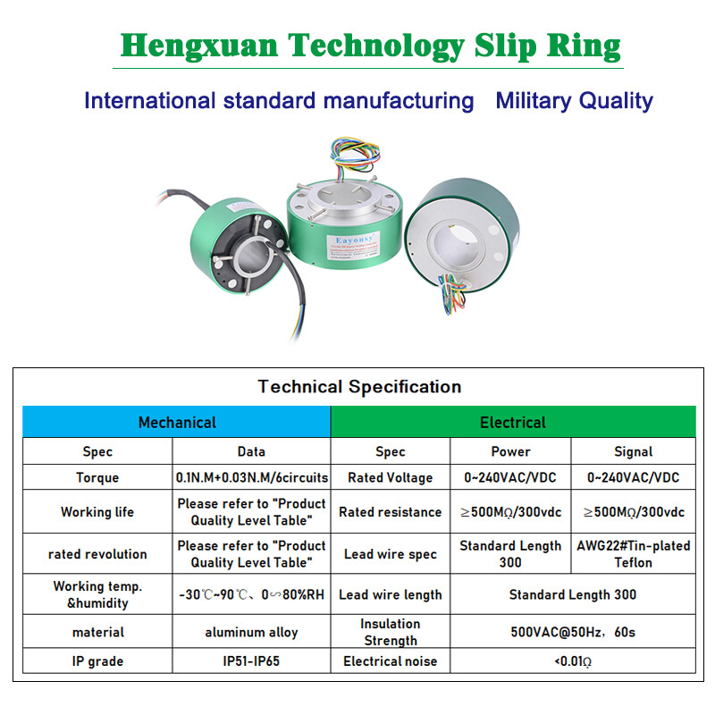 Eayonsy Hole 50MM Rotating Slip Ring Metal Rotor Durable Sturdy 6/12 ...