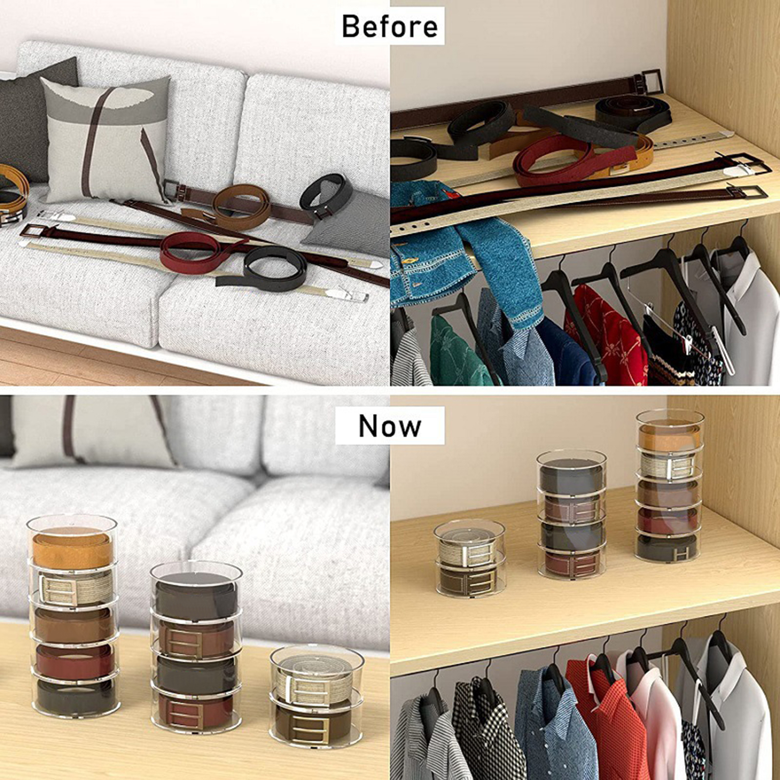 Clutter-free Belt Storage Solution High-quality Acrylic Holder Multi ...