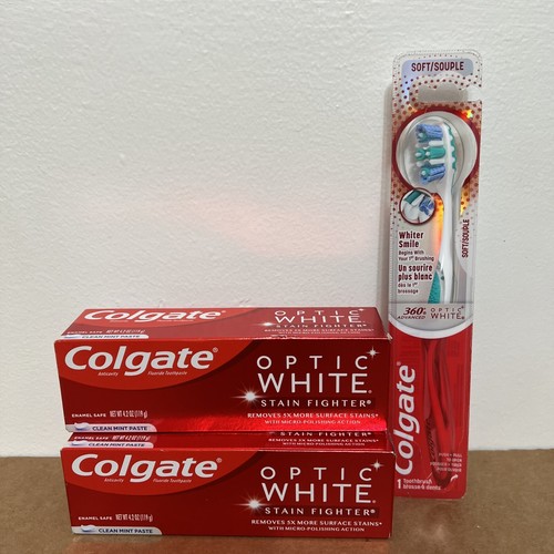 Colgate Optic White 2 Toothpaste 1 (4.2 OZ) Toothbrush (FREE SHIPPING ...