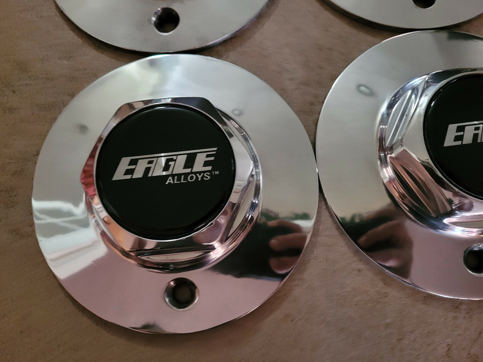 EAGLE ALLOY wheel center caps used polished aluminum 028 203 202 094 ...