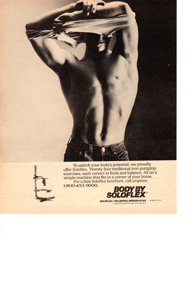 1984 SOLOFLEX FITNESS MACHINE PRINT AD, HOME GYM, LRG. PRINT AD | eBay