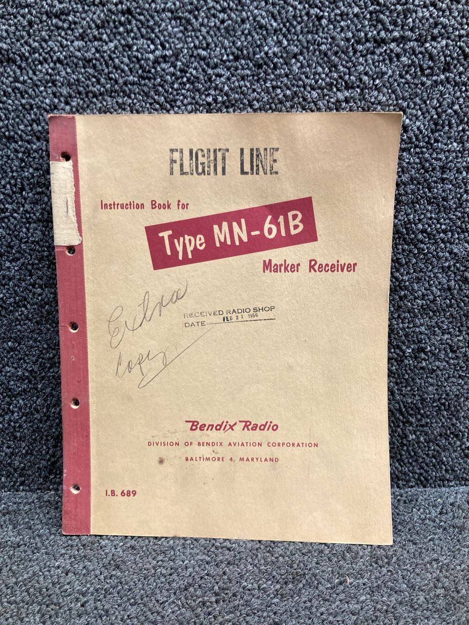 I.B. 689 Bendix Type MN-61B Marker Receiver Instruction Book | eBay