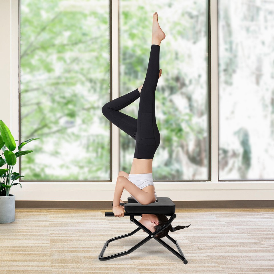 Yoga Headstand Chair Bench for Inversion Exercises and Fitness Support ...
