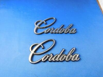 CHRYSLER CORDOBA CAR EMBLEMS BADGE NAME PLATE ORNAMENT SCRIPT LETTERS ...