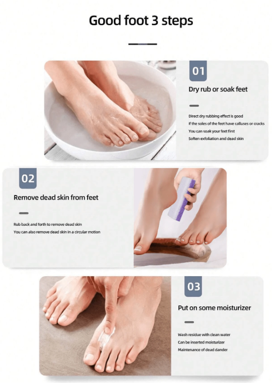 4pcs Purple Pumice Stone For Feet Scrubber And Professional Exfoliating ...