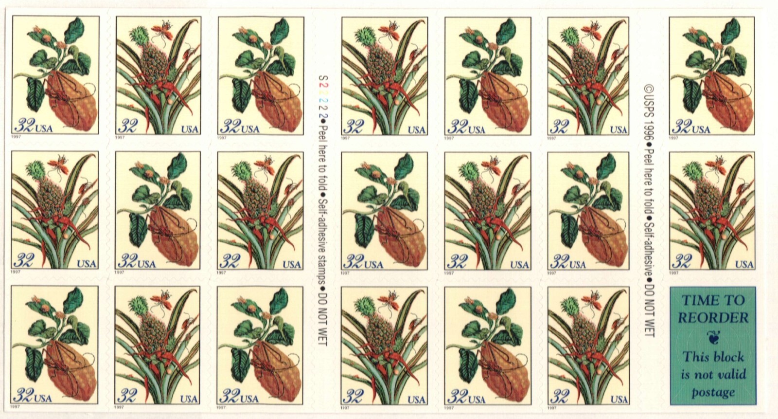 United States 32¢ Merian Botanical Postage Stamp #3126-27 MNH Full ...