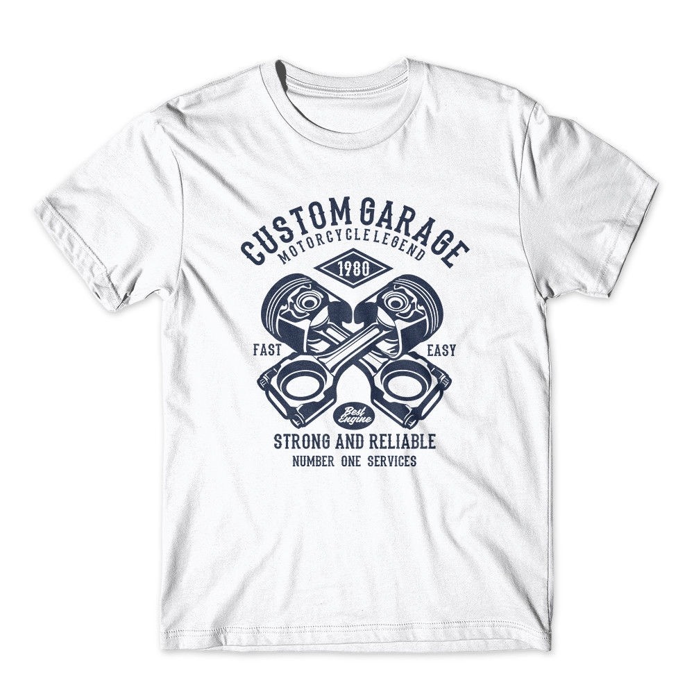Custom Garage T-Shirt. Motorcycle Shirt 100% Cotton Premium Tee New | eBay