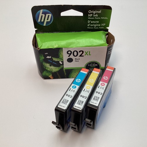 (Lot of 4) Genuine HP 902 & 902XL Black & Color Ink Cartridges - 2019 ...