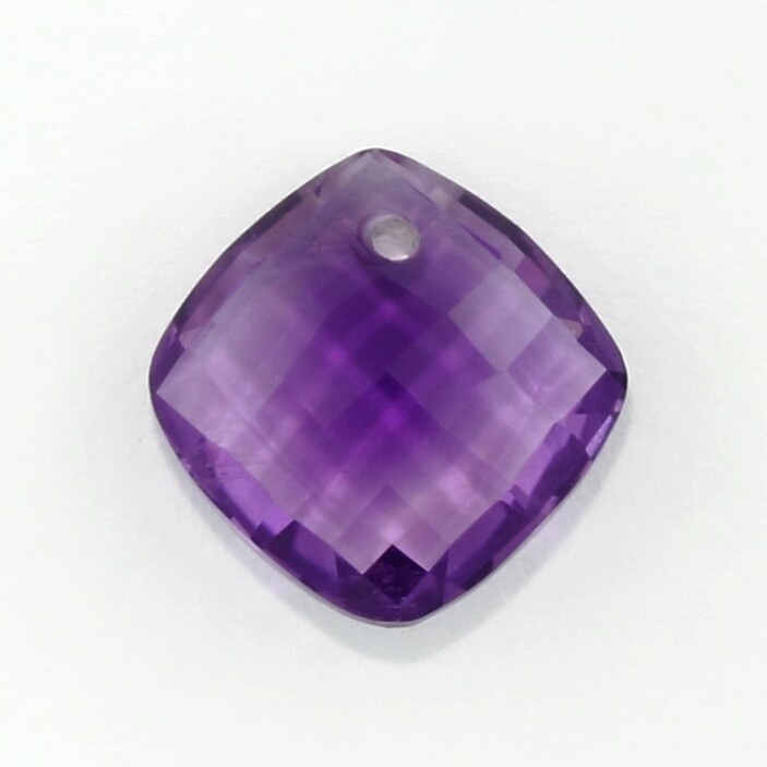 AFRICAN AMETHYST 10 MM CUSHION BRIOLETTE CUT FORWARD DRILLED ALL ...