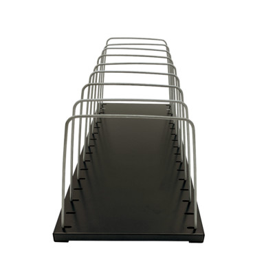 Huron 8 Slot Metal Vertical Organizer w/ Adjustable Wire Separators ...