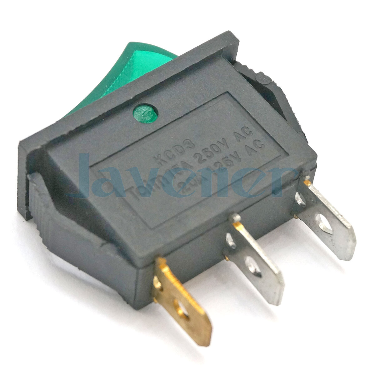 10pcs Green Light ON-OFF 3 Pin 15A/250VAC 20A/125VAC SPST Boat Rocker ...