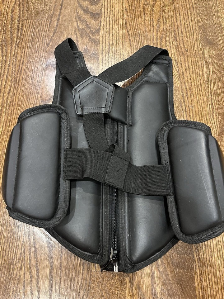 ATA Chest Protector Sparring Vest Child Kids LARGE Black Taekwondo ...