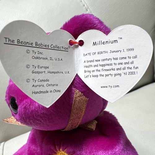 TY Millennium Bear Beanie Baby With Error 1999 Rare New With Tag mint ...