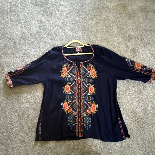 Johnny Was 3/4 Sleeve XXL Tribal Floral Pattern | eBay