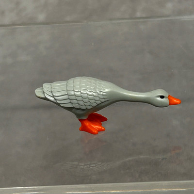 Playmobil Farm Goose- Long Neck- Grey/Gray | eBay