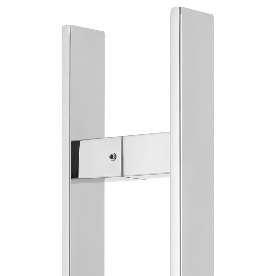 Stainless Steel Double Sided Push Pull Door Handle, H-shaped Door Pull ...