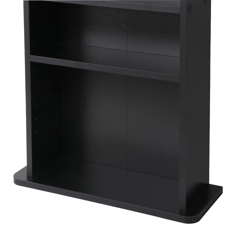Multimedia-Storage Cabinet 5-Shelf Bookcase CD DVD Organizer Stand ...