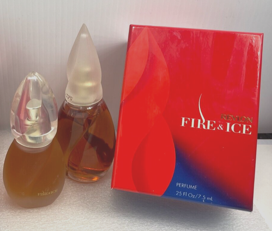 4 PC FIRE & ICE By Revlon Set - (2) Cologne Spray + (2) Perfume **RARE ...