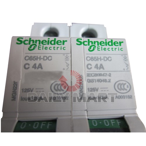 NEW Schneider C65H-DC-C4A/1P Residual Circuit Breakers Module 10kA ...