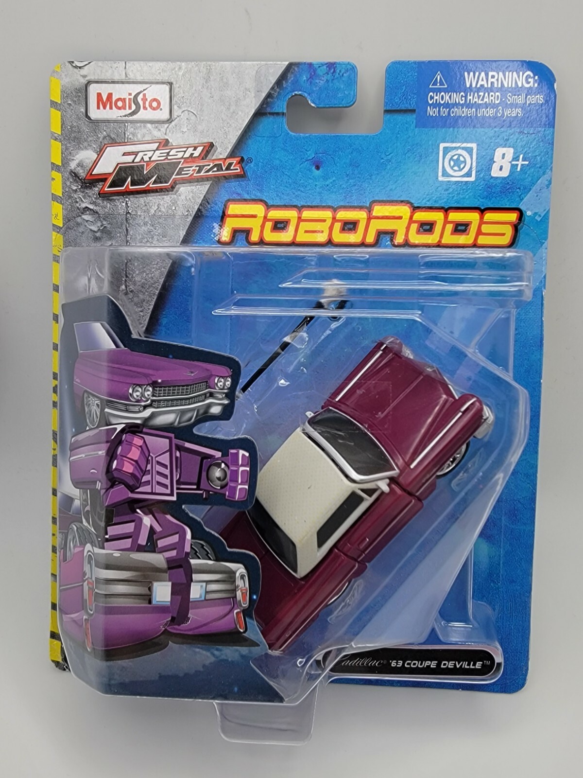 MAISTO ROBO RODS CADILLAC 1963 COUPE DEVILLE URBAN ROBOTS TRANSFORMER ...