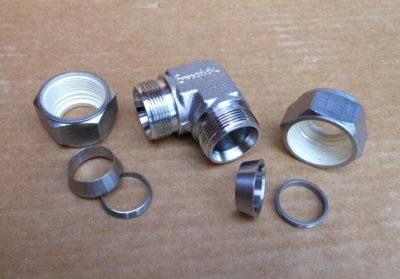 18mm 316 Stainless Steel Tube Compression Fitting Elbow Swagelok SS ...