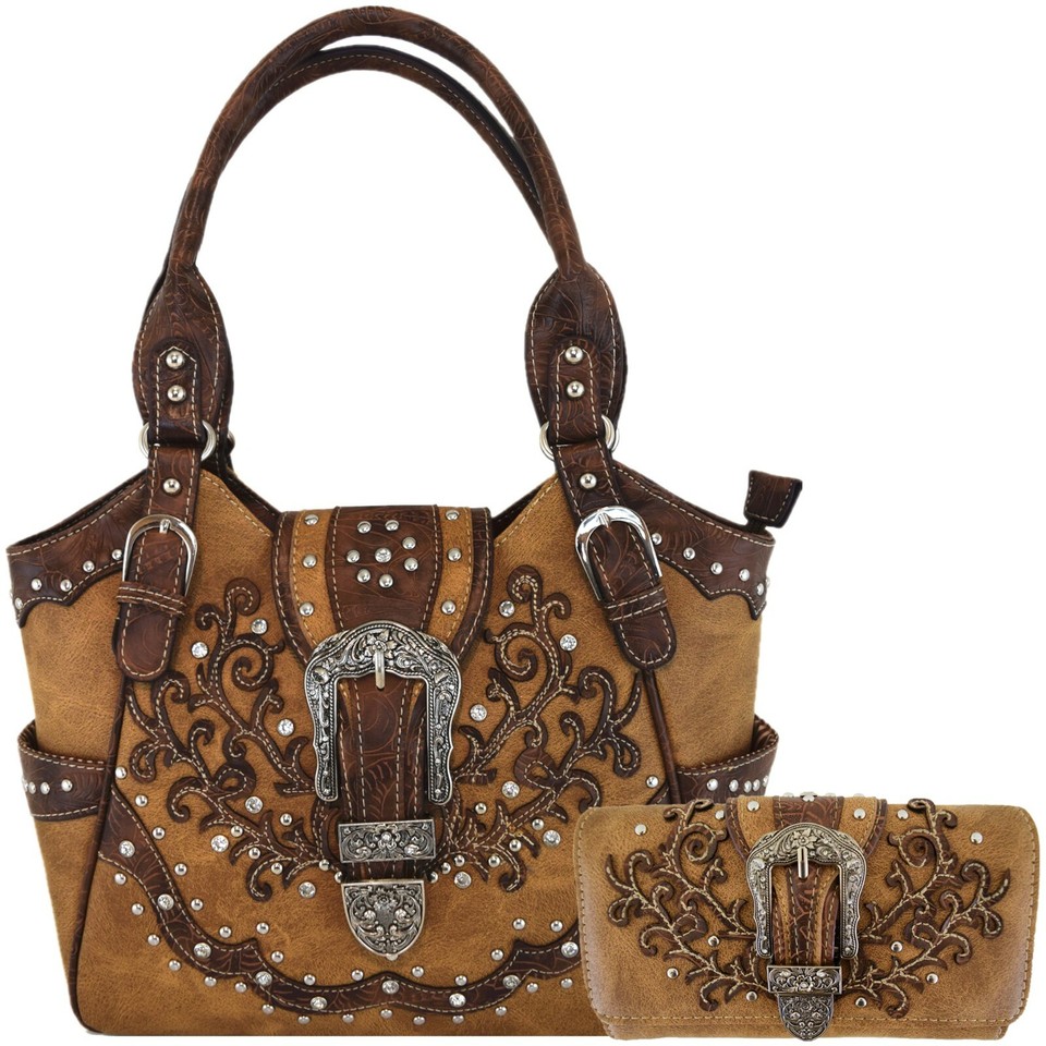 Western Buckle Country Handbag Concealed Carry Purse Women's Shoulder ...
