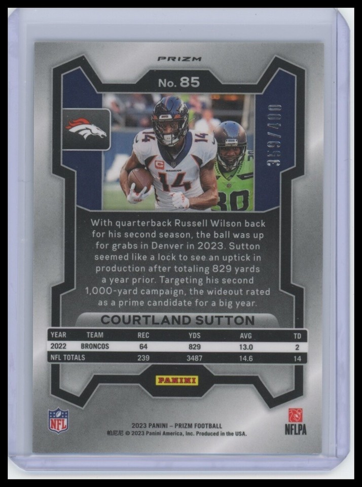 2023 Panini Prizm #85 Courtland Sutton Pandora #/400 | eBay
