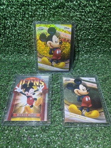 2025 Topps Chrome Disney Yellow Mini Diamond Mickey Mouse + Base and ...