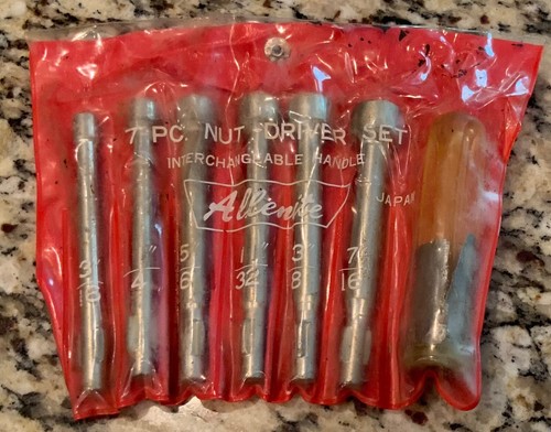 Allenite Nut Driver Set Screwdriver & 6 SAE Drivers 3/16” to 7/16” Case ...