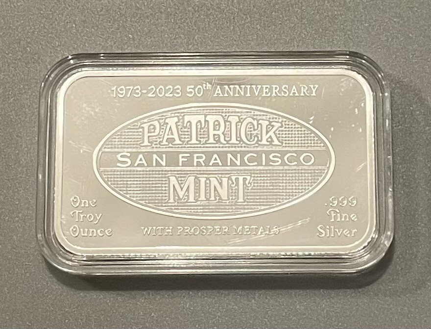 The Patrick Mint Covered Wagon Silver Art Bar 50th Anniv with Prosper ...