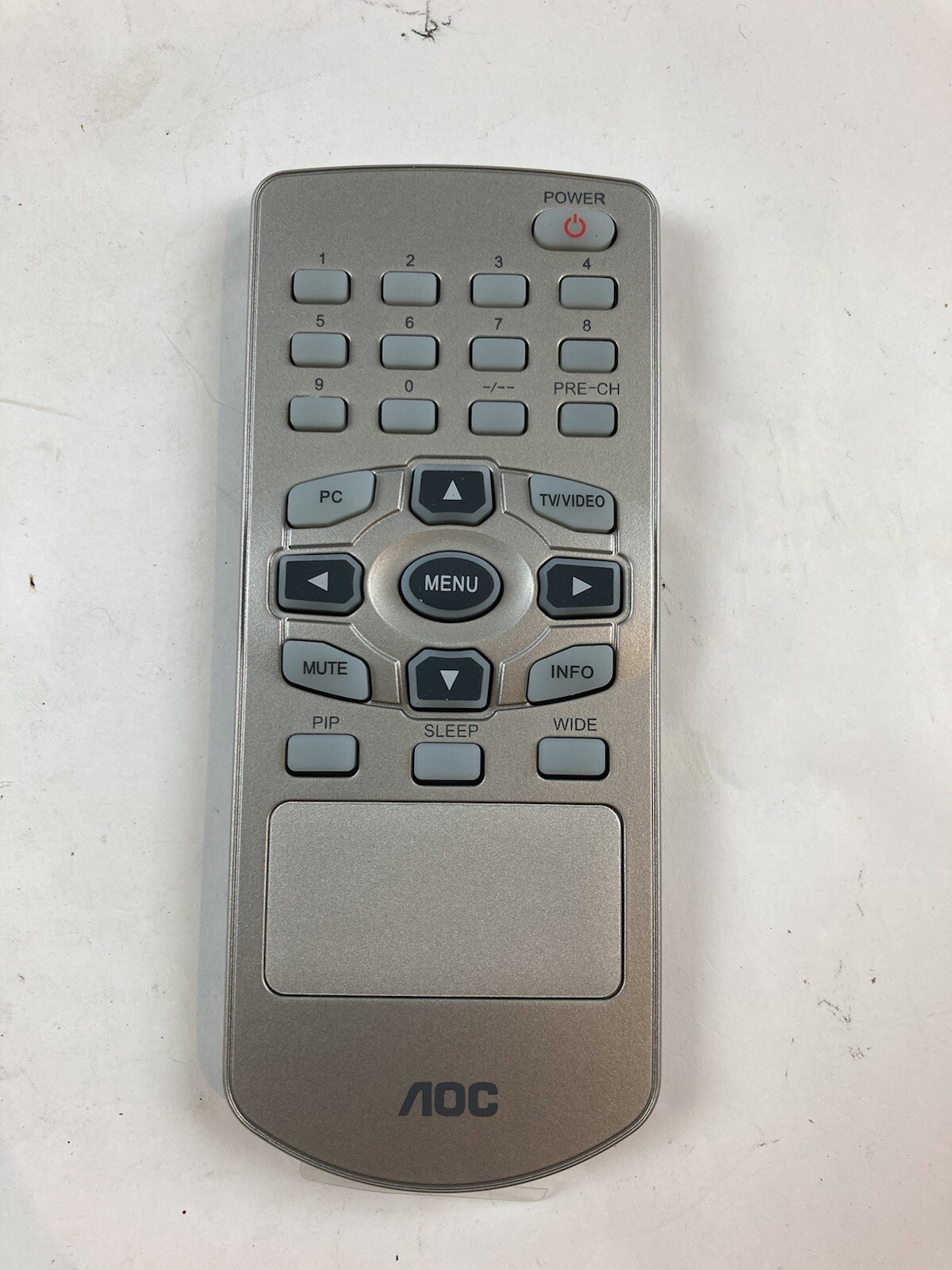 AOC Remote Control 098GR7GW3CCACT Silver TV PC OEM Genuine | eBay