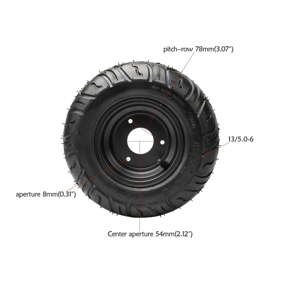 Complete 32" Rear Axle Hub Kit 6" 7" Wheels Brake Quad Buggy Go Kart ...