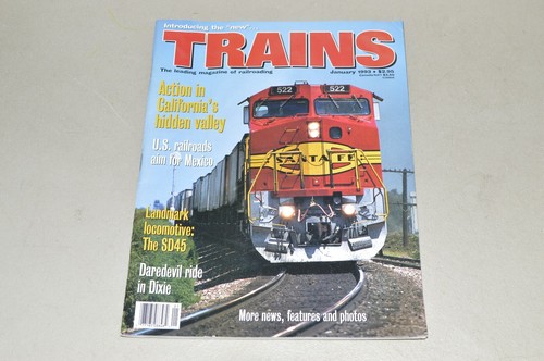 magazine railroad TRAINS January 1993 CA Hidden Valley SD45 Locomotive ...