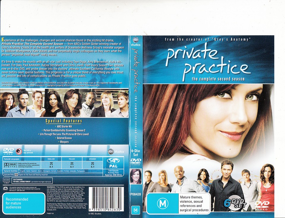 Private Practice-2007/13-TV Series USA-[Complete Second Season-6 Disc ...
