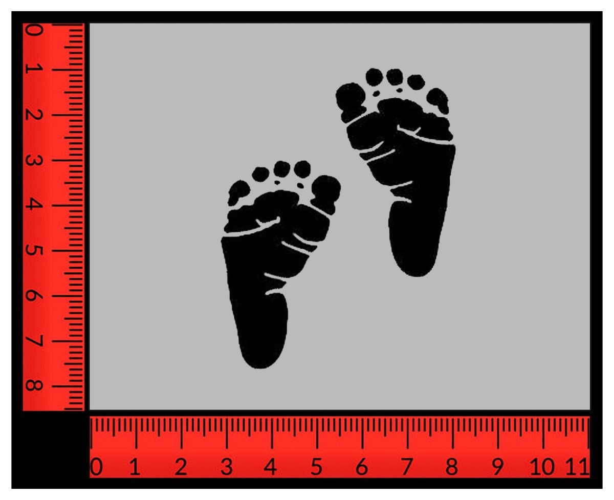 Foot Print Stencil Santa's Boot Prints Stencils Christmas Magic