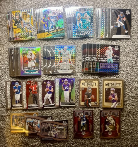 2024 Mosaic Football Card Lot (62) Inserts Silvers, Mosaics And Rookies ...