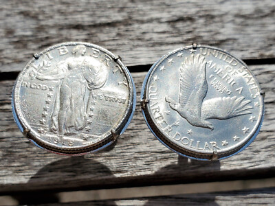 1918-S U.S. Standing Liberty & Flying Eagle Quarter Dollar Coin ...