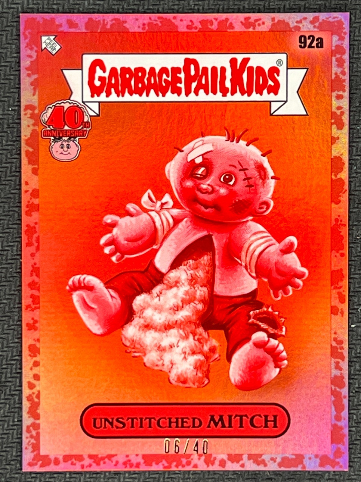 2025 Topps Garbage Pail Kids GPK 40th Ruby Red #92a Unstitched Mitch 6/ ...