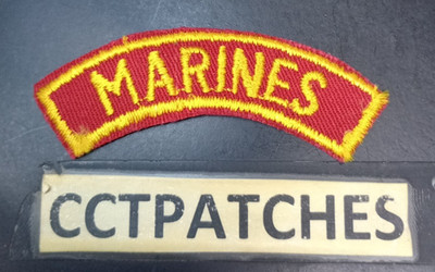 USMC MARINES Shoulder Arc Tab Rocker Red & Yellow Patch | eBay