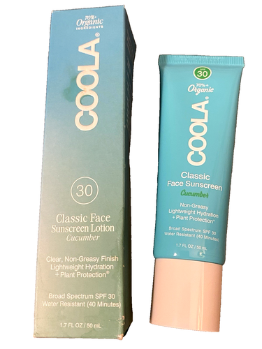 Coola Classic Face Sunscreen Lotion Cucumber 1.7 fl oz SPF 30 BRAND NEW ...