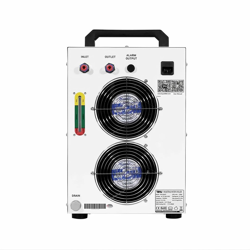 CW-5200 6L Cold Plunge Chiller for 130W CO2 Laser Engraver & Cutting AC ...
