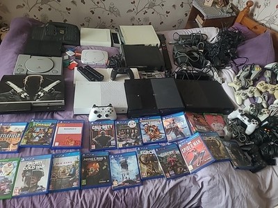 Video Game Console Job Lot No Leads PS2 Wii Ps3 Xbox One 360 Ds Spares ...
