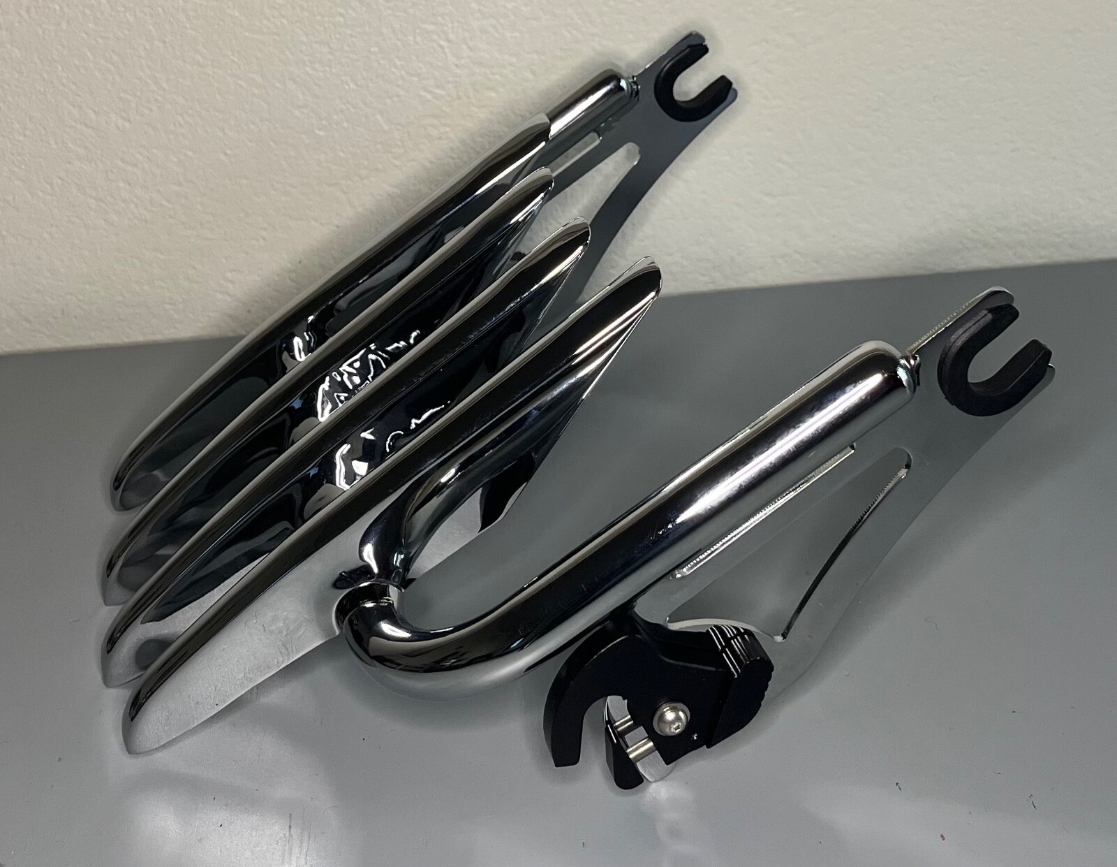 Chrome Detachable Stealth Luggage Rack Fit Harley Touring Road King ...