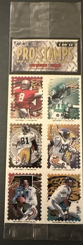1996 Football Players Pro Stamps Version 1 Of 12 - 12 Stamps Per Pack ...