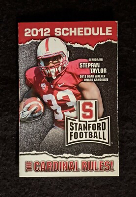 2012 Stanford Cardinal Football Schedule - Stepfan Taylor | eBay