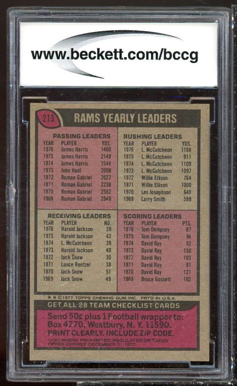 1977 Topps - Team Checklist Los Angeles Rams #213 for sale online | eBay