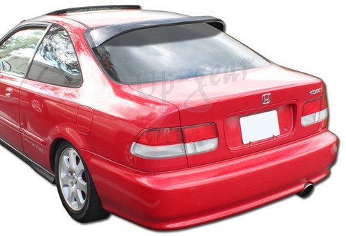 For Honda Civic EJ EK 2Dr Coupe Black ABS Rear Window Roof Visor ...