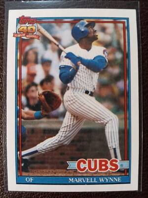 MARVELL WYNNE CHICAGO CUBS 1991 TOPPS 40 YEARS BASEBALL CARD #714 | eBay