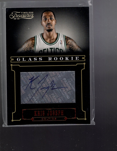 B5539- 2012-13 Timeless Treasures #210 Kris Joseph RC Auto / 499 - Nm ...